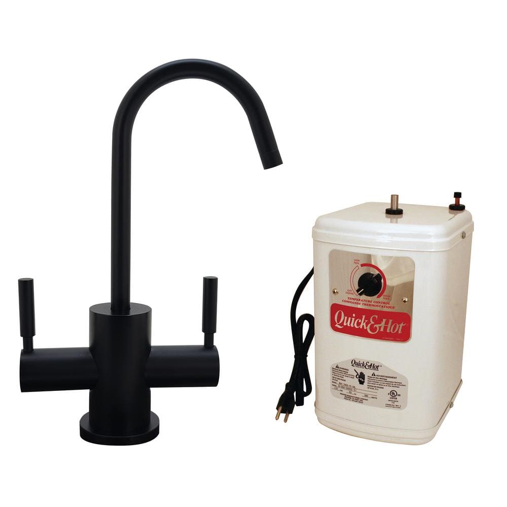 Westbrass 9-3/8 in. Contemporary 2-Lever Handle Hot and Cold Water ...