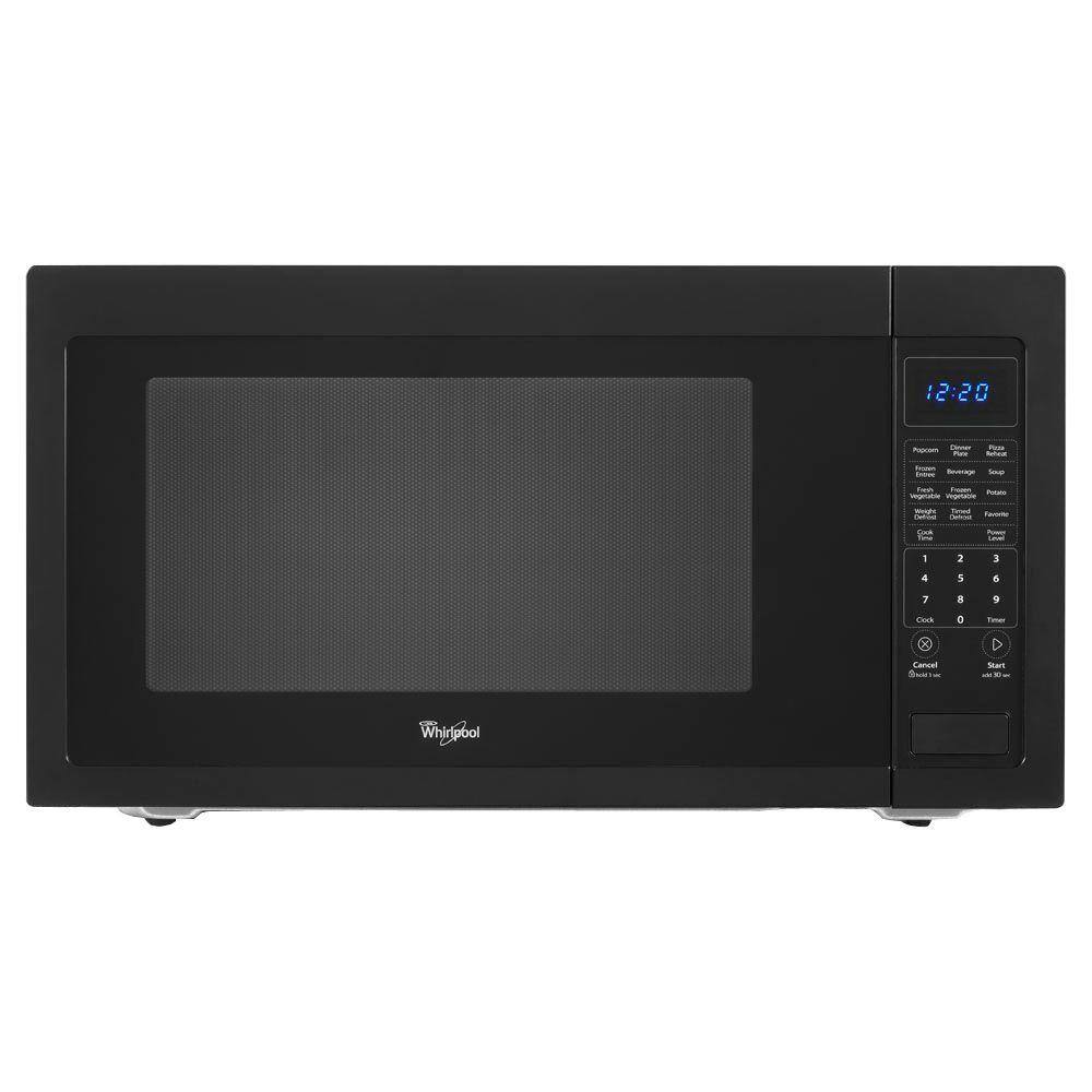 Whirlpool 2.2 cu. ft. Countertop Microwave in Black, Built-In Capable ...