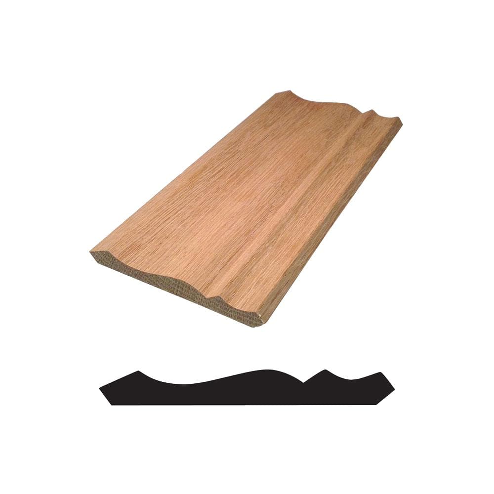 Weaber WM 49 9/16 in. x 3-5/8 in. Oak Crown Molding 74014 - The Home Depot