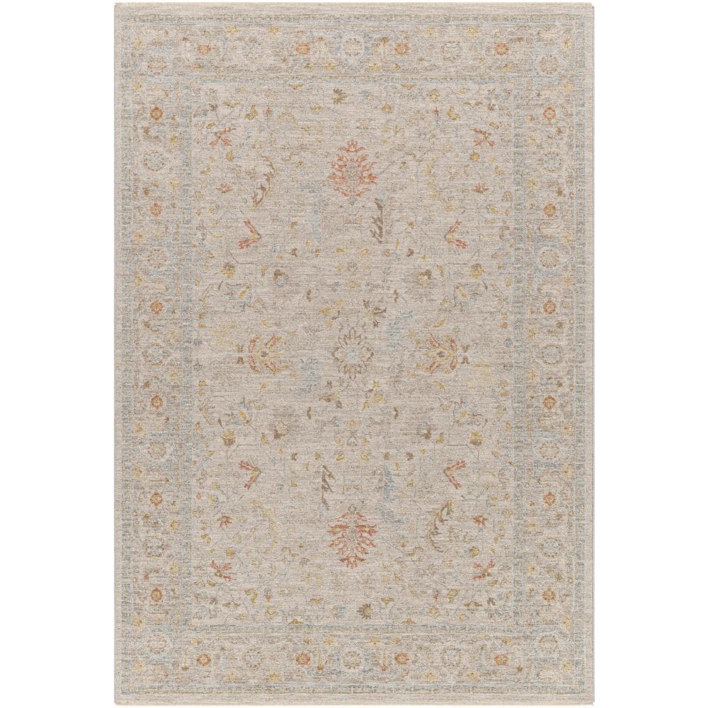 Livabliss Avant Garde Gray Traditional 7 ft. Round ft. Indoor Area Rug ...