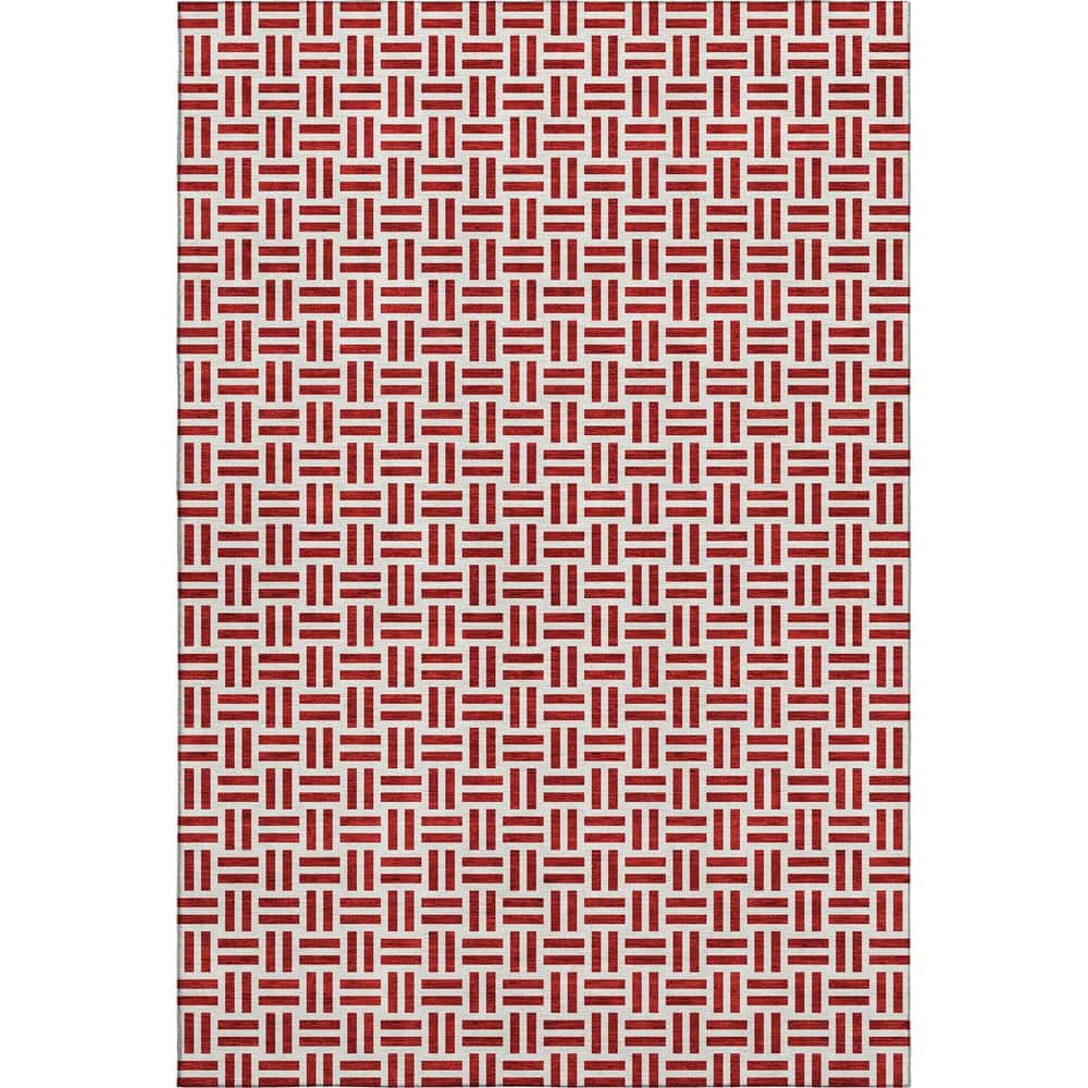 Addison Rugs Mayfield Premium Machine Washable Abstract AMF978 Red 9 ft ...