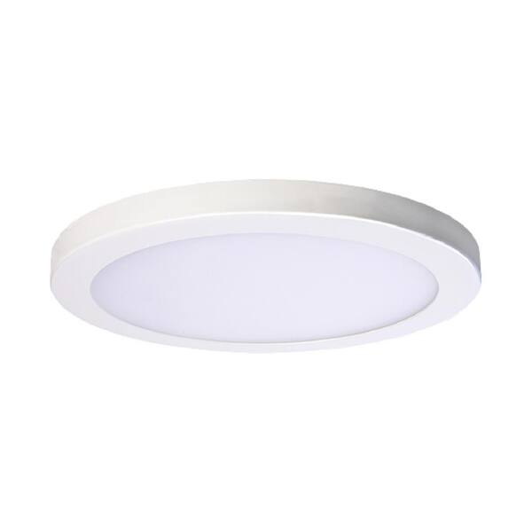 AMAX LIGHTING Round Slim Disk Length 11 in. White New Construction ...