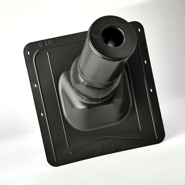 Master Flow 3 in. 26-Gauge Pivot Pipe Boot Flashing Galvanized in Black ...