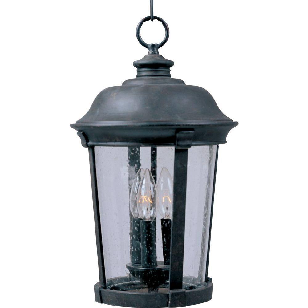 Maxim Lighting Dover Vivex 3-Light Bronze Outdoor Hanging Lantern ...