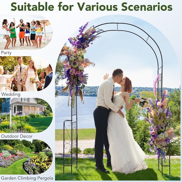Trellis Backdrop Wedding LUVODI 8.5Ft Metal Wedding Garden Arch
