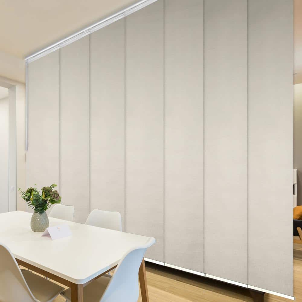 EMOH Pearlescent 110 in. - 153 in. W x 94 in. L Adjustable 7- Panel in ...