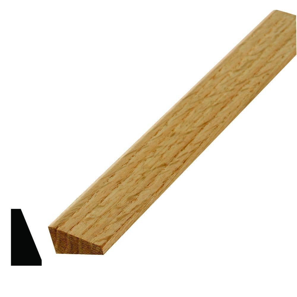 Alexandria Moulding 3/4 in. x 1-3/8 in. Oak Stop Moulding GM223-400RLC ...