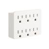 Commercial Electric 15 Amp 6-Outlet Grounded AC/DC Adapters, White LA ...