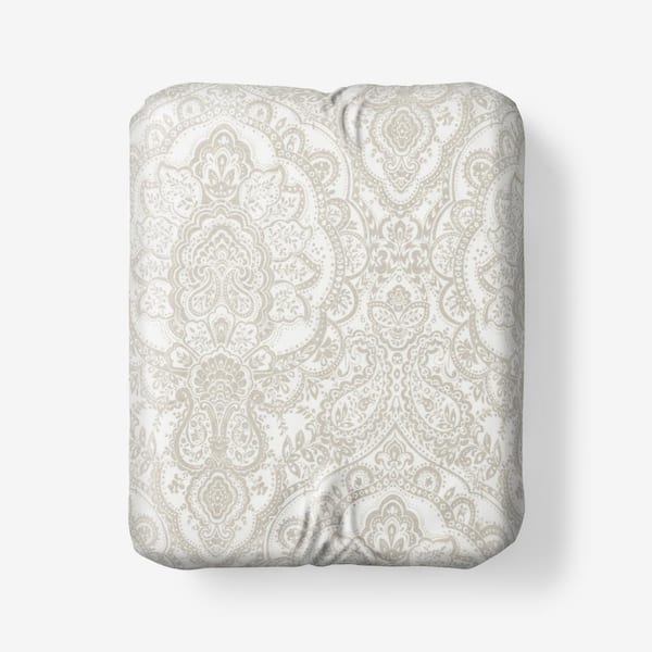 The Company Store Legends Luxury Vintage Damask Beige Sateen King ...