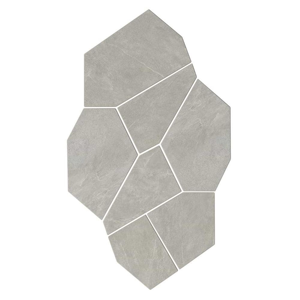 Ivy Hill Tile Monolith Silver Gray 4 in. x 0.35 in. Organic Pattern ...