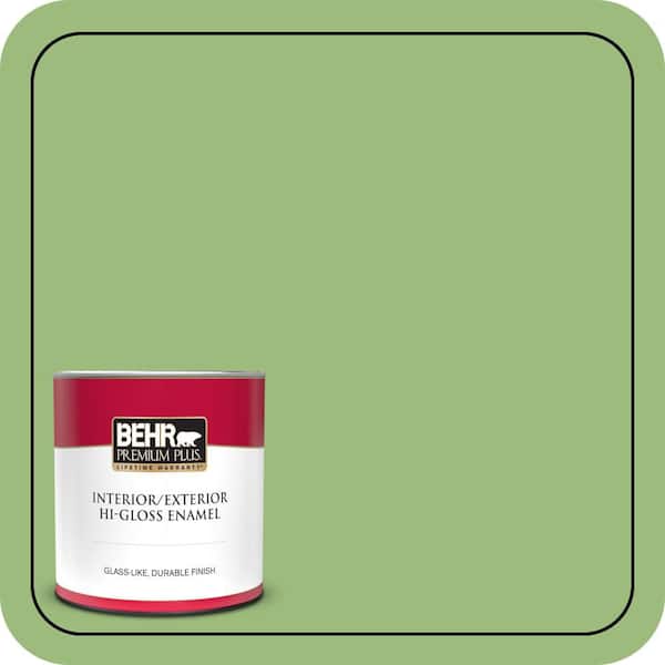 BEHR PREMIUM PLUS 1 qt. #P380-5 Gleeful Hi-Gloss Enamel Interior ...
