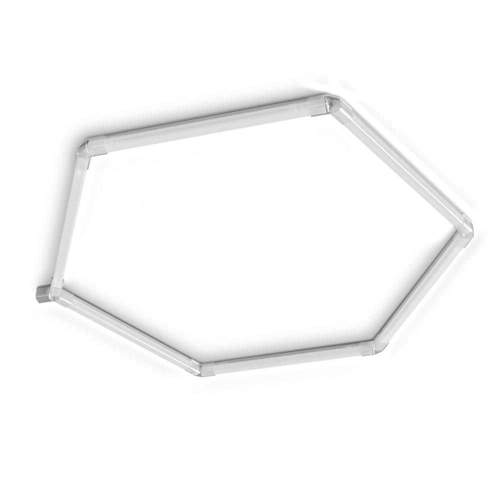 Feit Electric Flexagon 2.5 ft. Integrated LED 1-Grid Hexagon White ...
