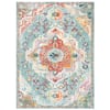 SAFAVIEH Crystal Teal/Orange 4 ft. x 6 ft. Border Area Rug CRS501J-4 ...
