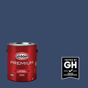 Glidden Premium 1 qt. Annapolis Blue PPG1164-7 Flat Exterior Latex ...