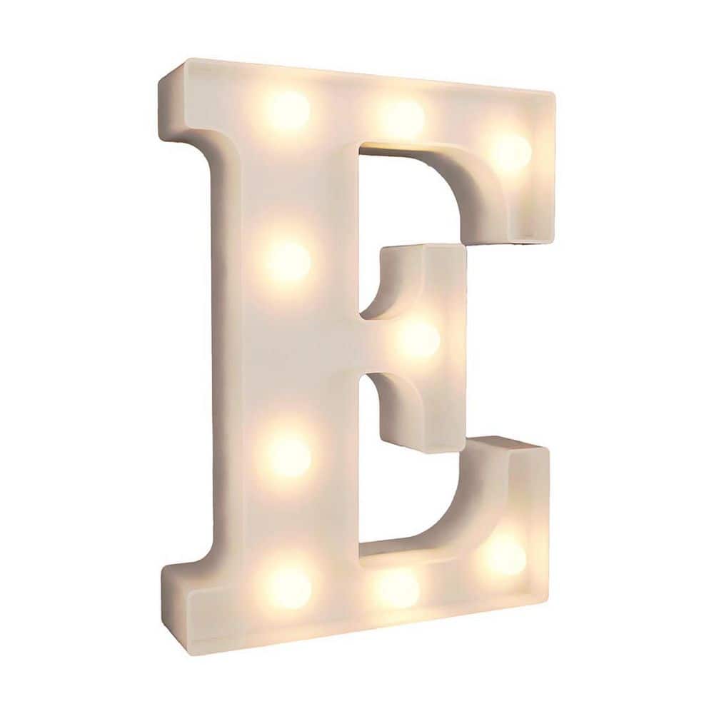 1 Pack LED Marquee Letter E Series Plastic Warm White Lighted Standing ...