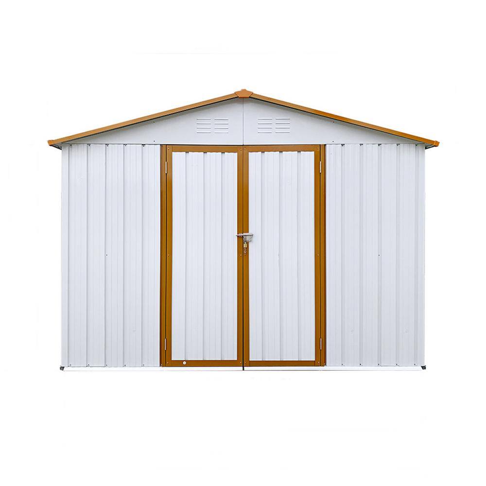 Boosicavelly 8 ft. W x 6 ft. D Metal Outdoor Storage Shed with Double ...