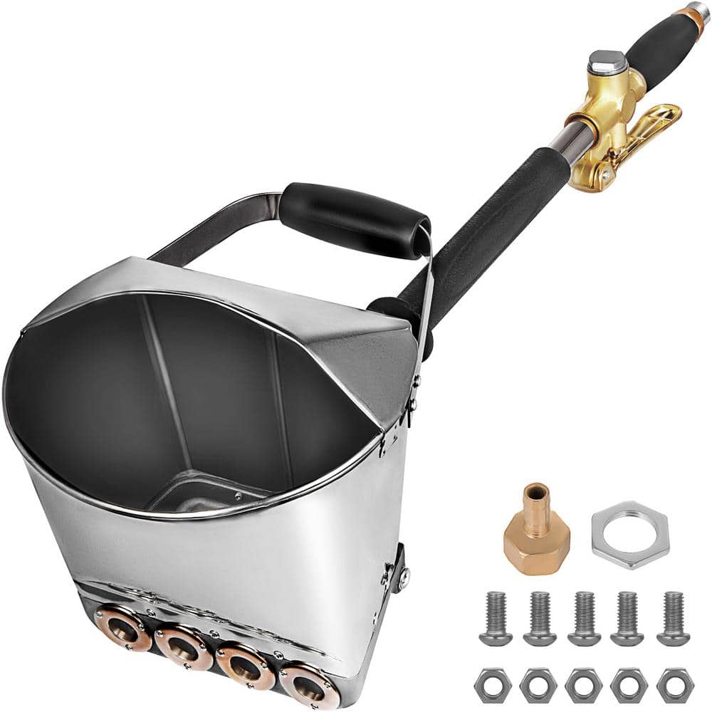 SKYSHALO 4 Jet Cement Mortar Sprayer Stucco Spray Gun Pneumatic Cement ...