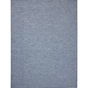 Nourison Positano Blue/Green 9 ft. x 12 ft. Solid Contemporary Indoor ...