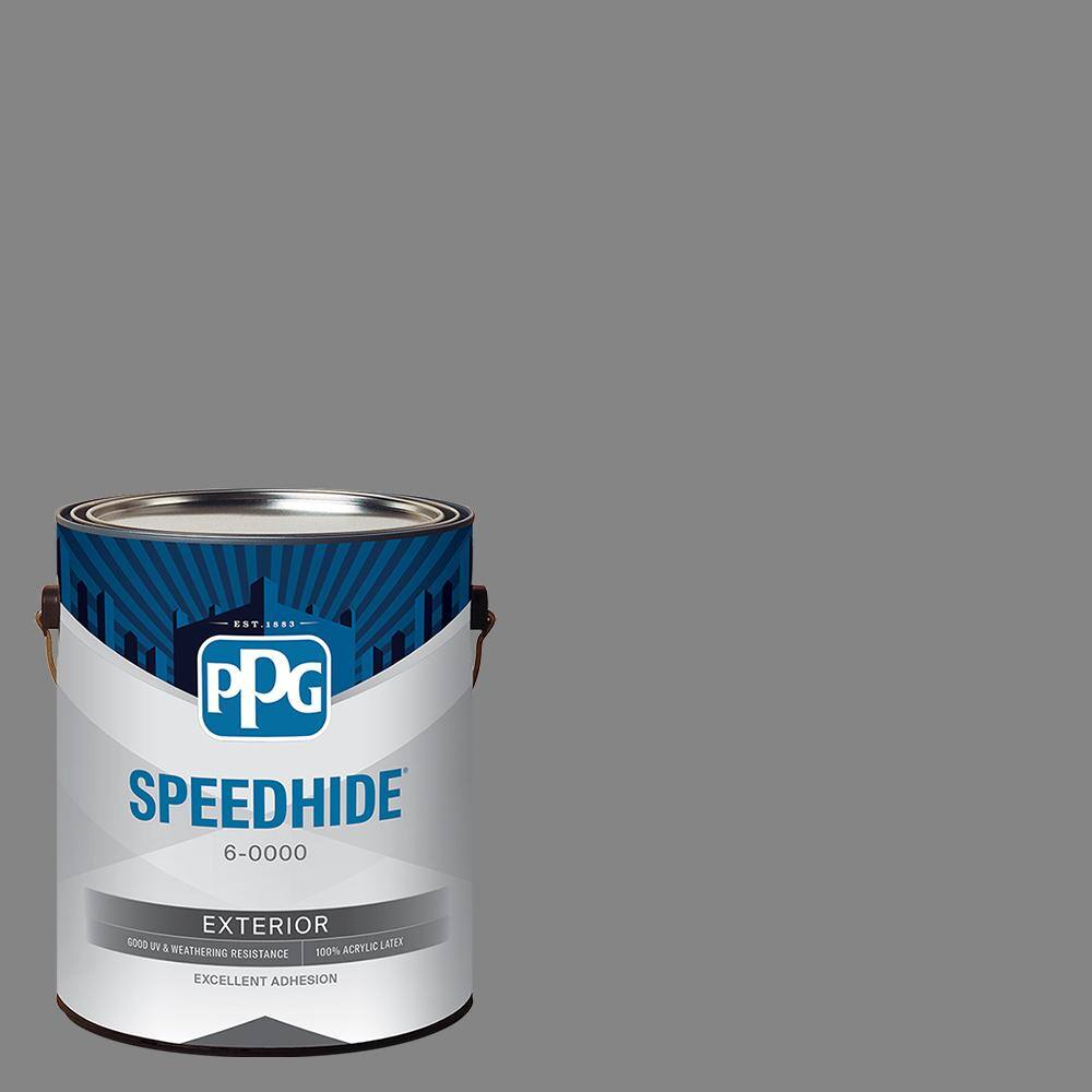 SPEEDHIDE 1 gal. PPG1001-5 Dover Gray Flat Exterior Paint PPG1001-5SX ...