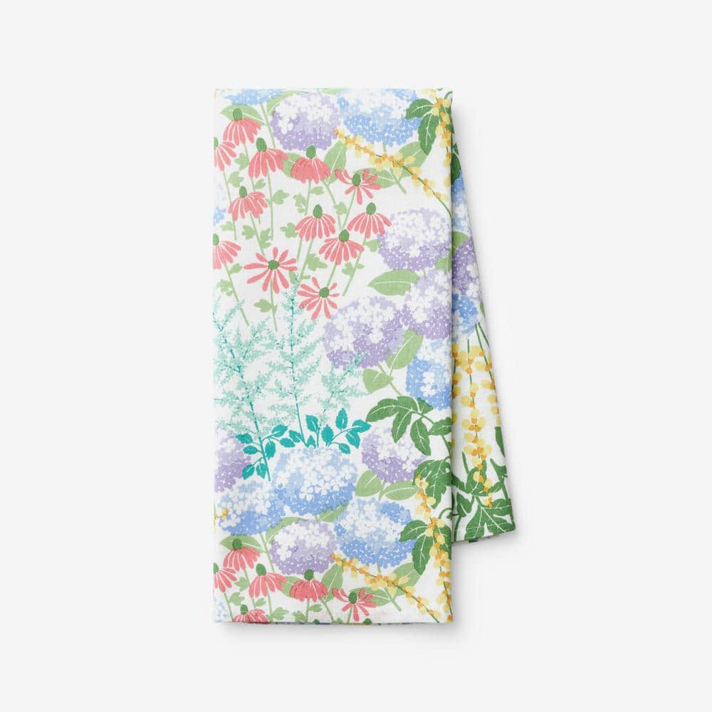 The Company Store Floral Blossom Tabletop Green Tea Towel 80051F-OS ...