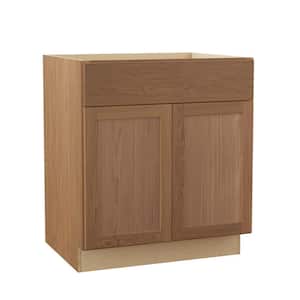 Hampton Bay Sinclair 24 in. W x 24 in. D x 34.5 in. H Assembled Base Cabinet in Shaker Saddle ...