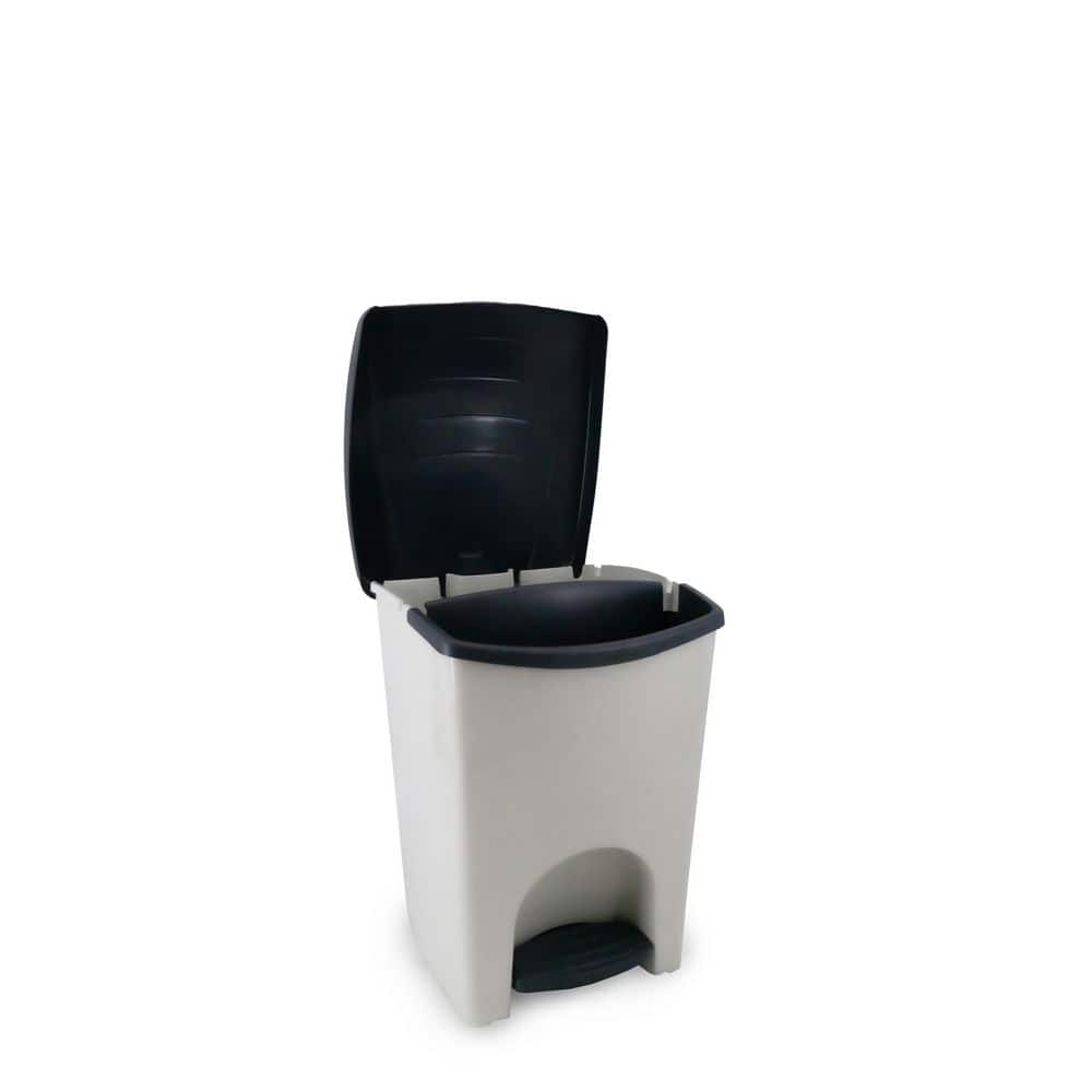 Step N' Sort 13 Gallon Plastic Pedal Trash Bin with 2 Gallon Movable ...