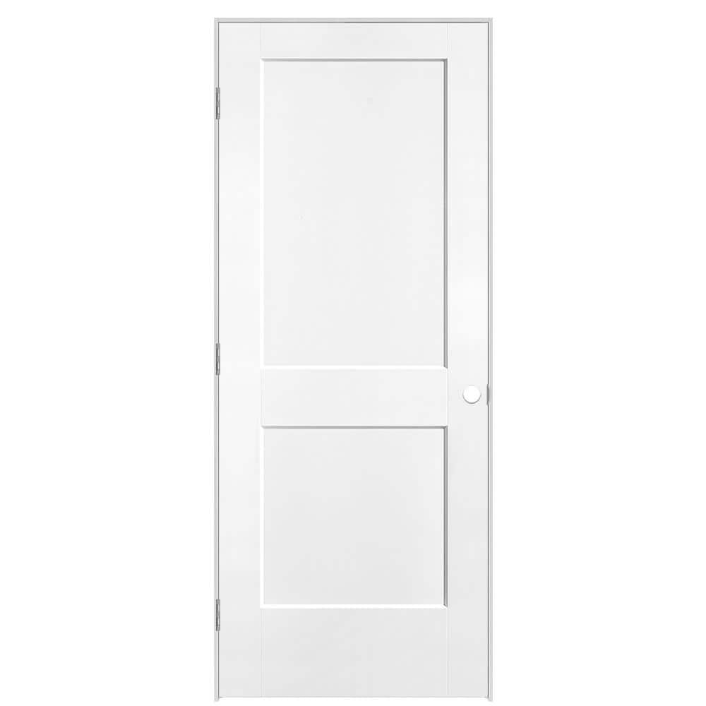 Masonite 32 in. x 80 in. 2-Panel Logan Right-Hand Solid Core Ultra Pure ...
