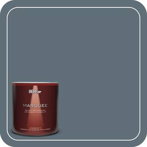 BEHR PREMIUM PLUS 8 oz. #N480-6 NYPD Flat Interior/Exterior Paint ...