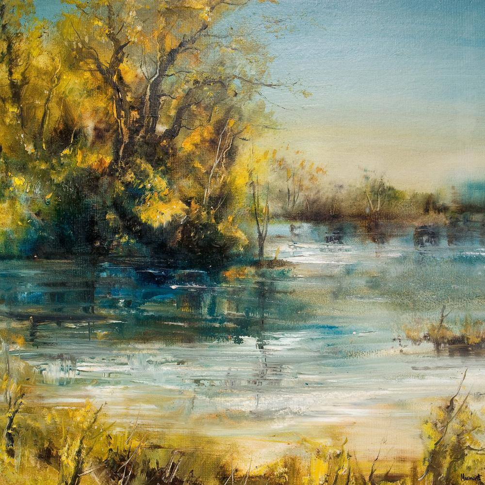 "Life Is a Deep River" by Marmont Hill Unframed Canvas Nature Art Print ...