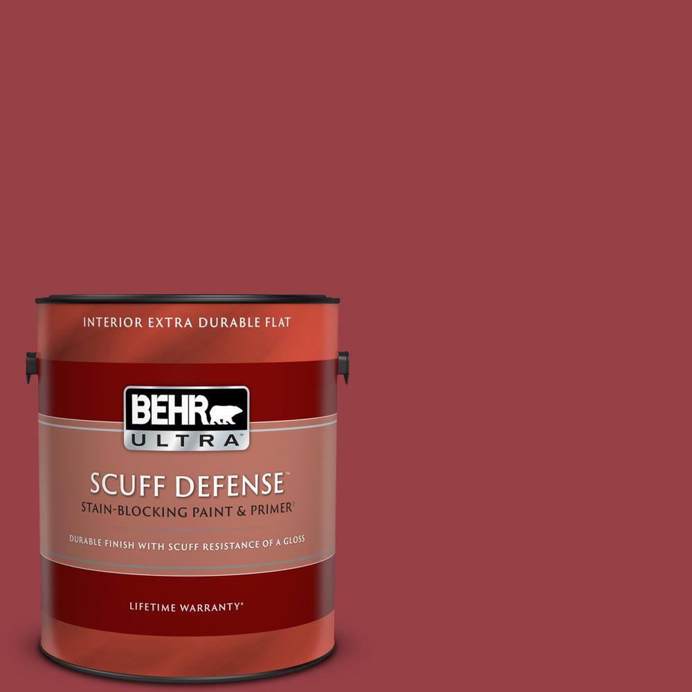 BEHR ULTRA 1 gal. #140D-7 Classic Cherry Extra Durable Flat Interior ...