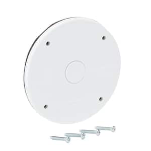 Commercial Electric 4 in. Round Blank Non-Metallic Weatherproof Cover ...