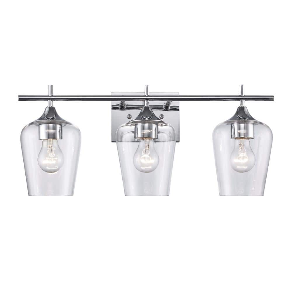 Bel Air Lighting Kieran 21 in. 3-Light Polished Chrome Bathroom Vanity ...