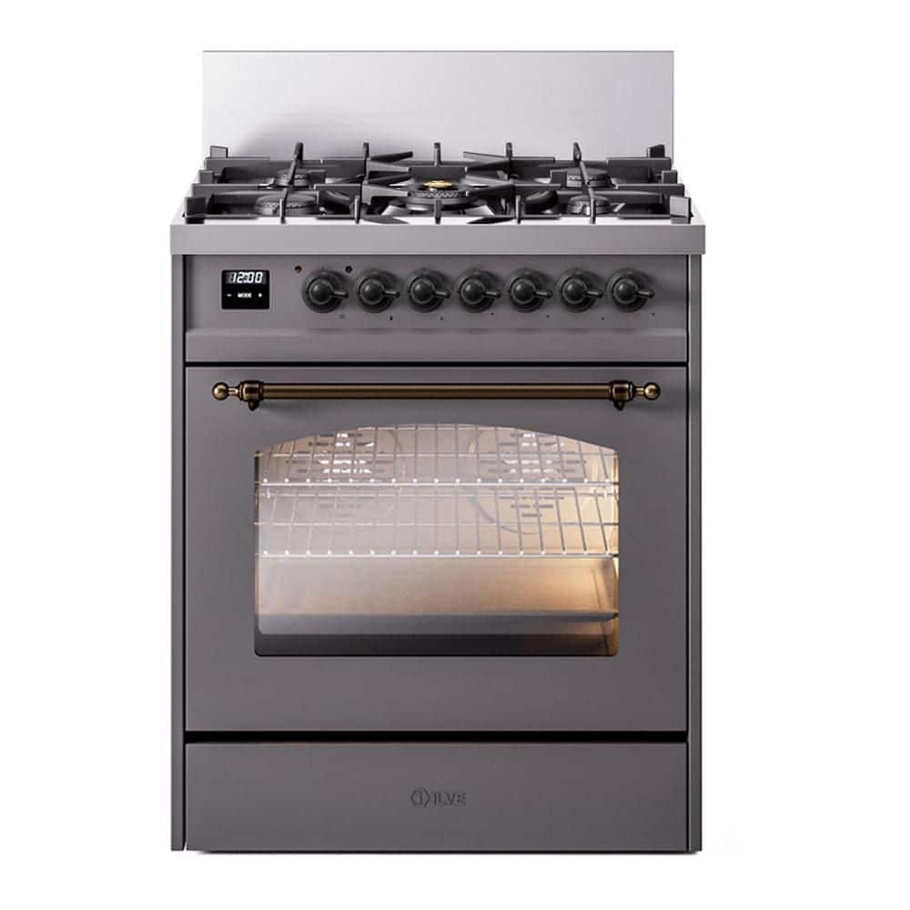 ILVE Nostalgie II 30 in. Dual Fuel Natural Gas Range with 5 Burners ...