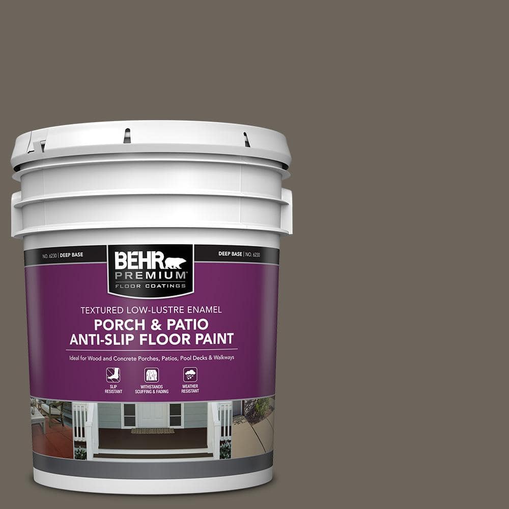 BEHR PREMIUM 5 gal. #N360-6 Patio Stone Textured Low-Lustre Enamel ...