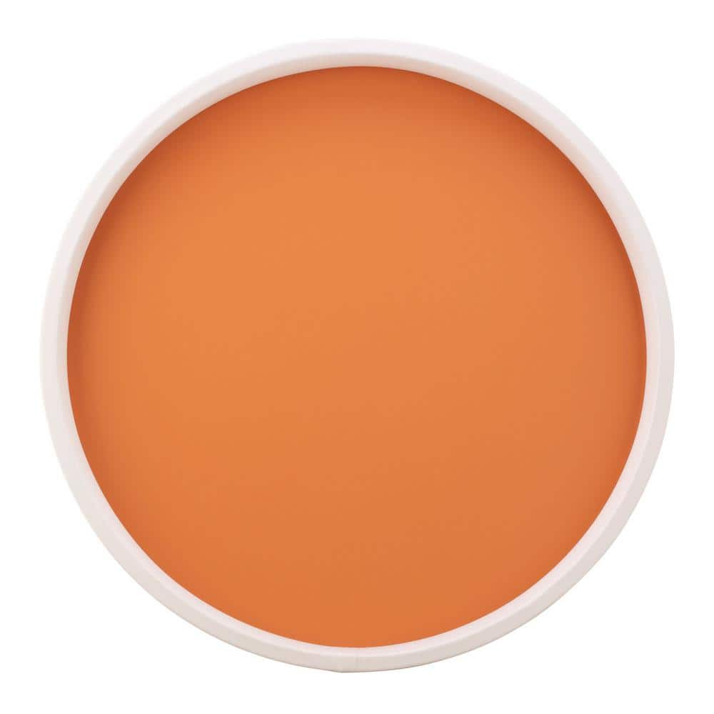 Kraftware RAINBOW 14 in. W x 1.3 in. H x 14 in. D Round Spice Orange ...