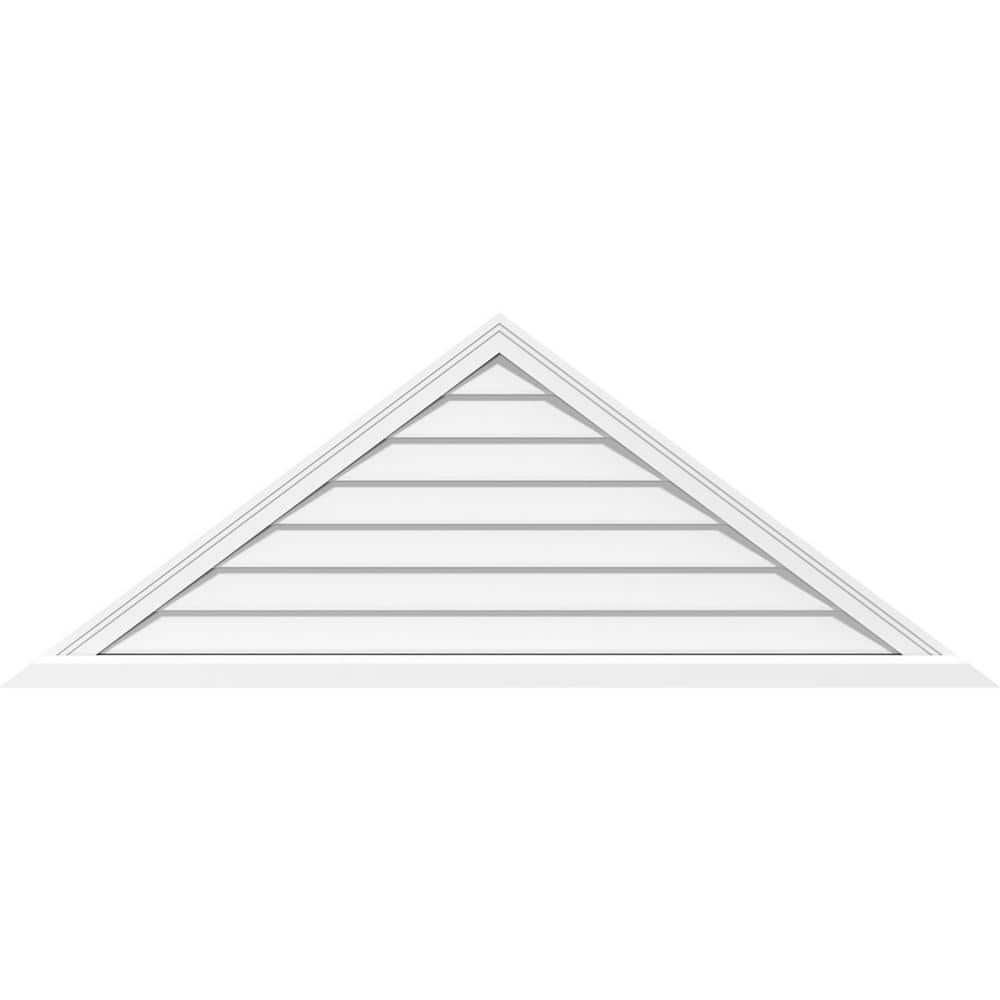 Ekena Millwork 52 in. x 21.625 in. Triangle White PVC Paintable Gable ...