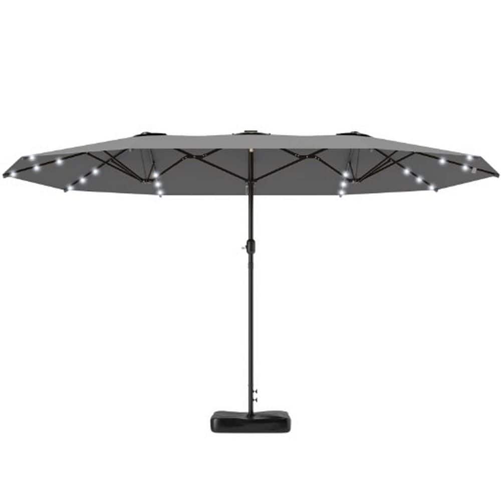 14.4 ft. Steel Double-Sided Parasol Patio Umbrella Market Umbrellas ...