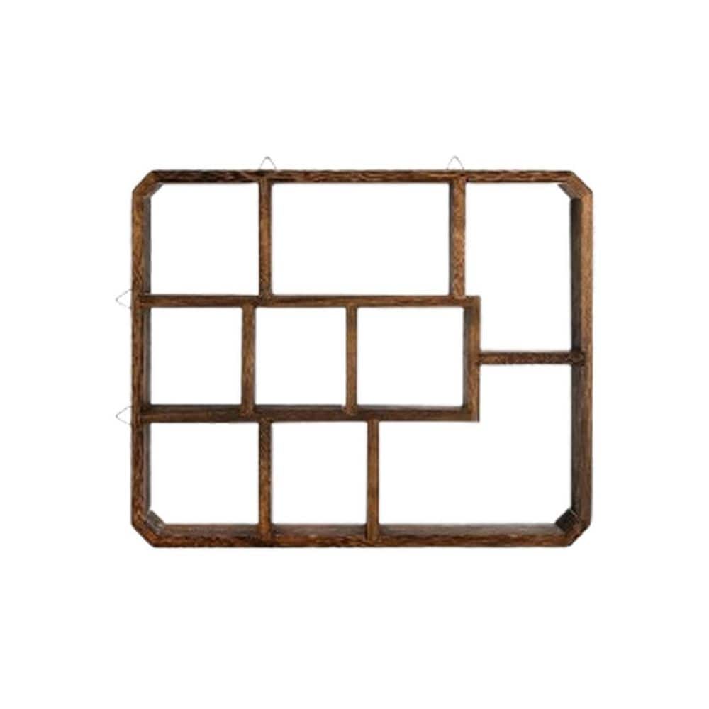 15 in. W x 3 in. D Brown Shadow Box Display Decorative Wall Shelf YYD6 ...