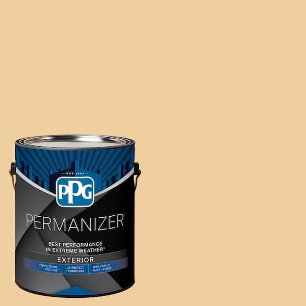 PERMANIZER 1 gal. Toffee Crunch Semi-Gloss Exterior Paint PPG1207-4PZ ...