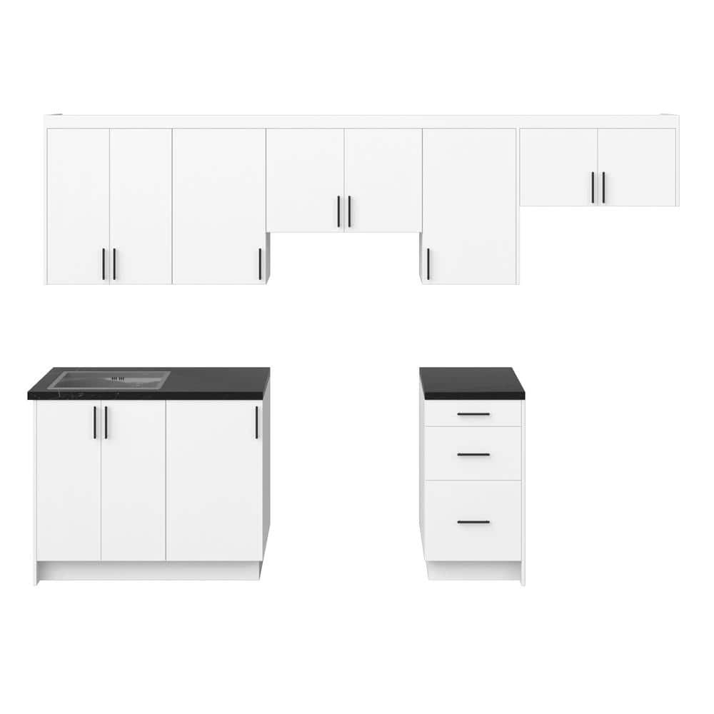 J COLLECTION Timberline 122 in. W x 24 in. D x 96 in. H Assembled Slab ...