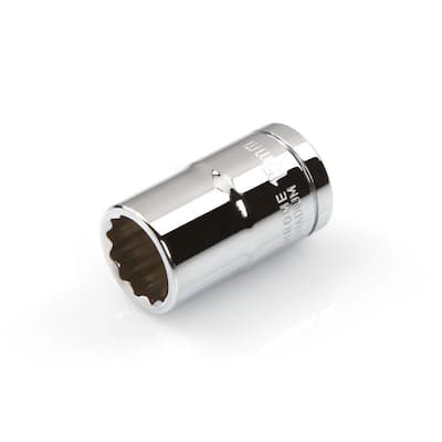TEKTON 1/2 in. Drive 12 mm 12-Point Shallow Socket-14225 - The Home Depot