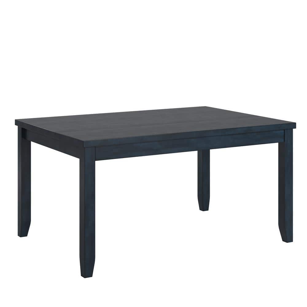 HomeSullivan 60 in. Rectangle Denim Solid Wood Dining Table with 2 ...
