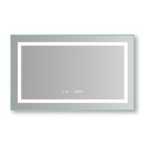 CASAINC 40 in. W x 24 in. H Large Rectangular Frameless Anti-Fog LED ...