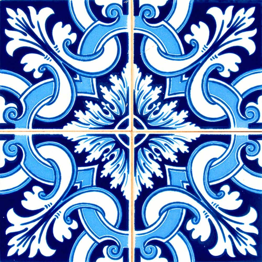 MI ALMA Blue H37 7 in. x 7 in.Vinyl Peel and Stick Tile (24 Tiles, 8.17 ...