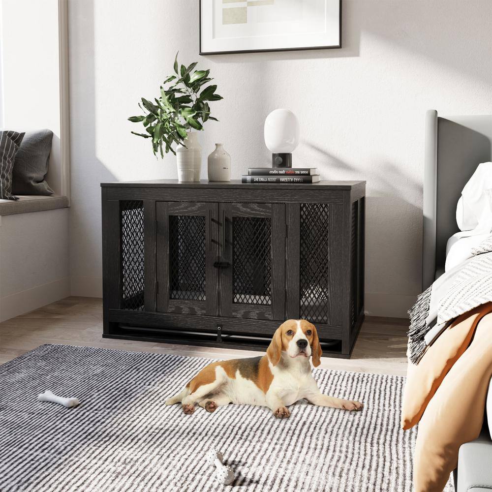 FUFU&GAGA Heavy Duty Modern Wooden Double Doors End table for Small ...