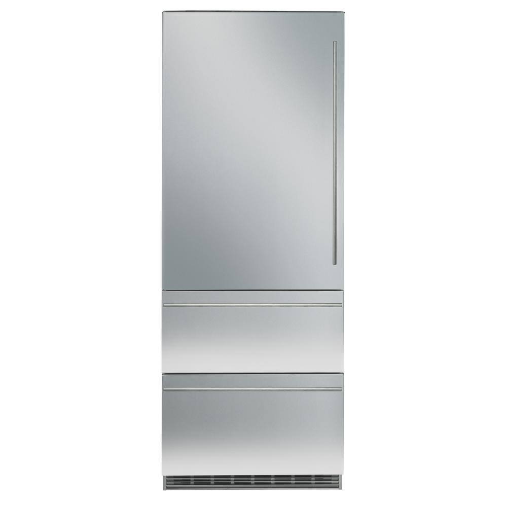 Liebherr 30 in. W 14.1 cu ft. Built-In Bottom Freezer Refrigerator in Stainless Steel HC-1551 ...