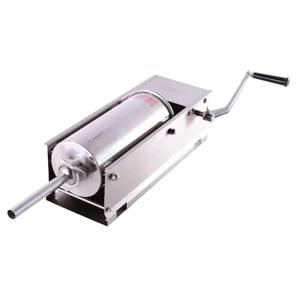 11 lbs. (5 l) Sausage Stuffer 2-Speed Stainless Steel Horizontal ...