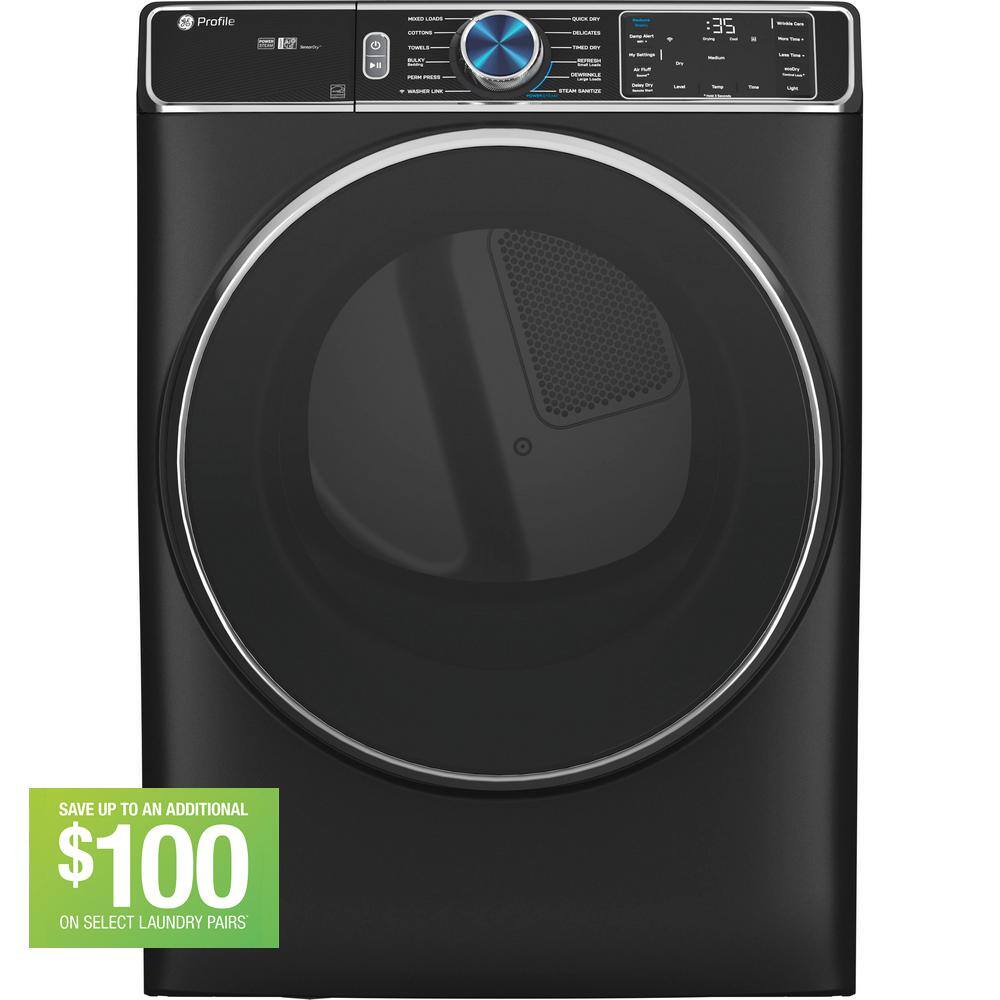 GE Profile 7.8 cu. ft. Smart Gas Dryer in Carbon Graphite with Steam ...