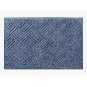 A1HC Diamond Medium Grey 24 in. x 36 in. Eco-Poly Scraper Mats with ...