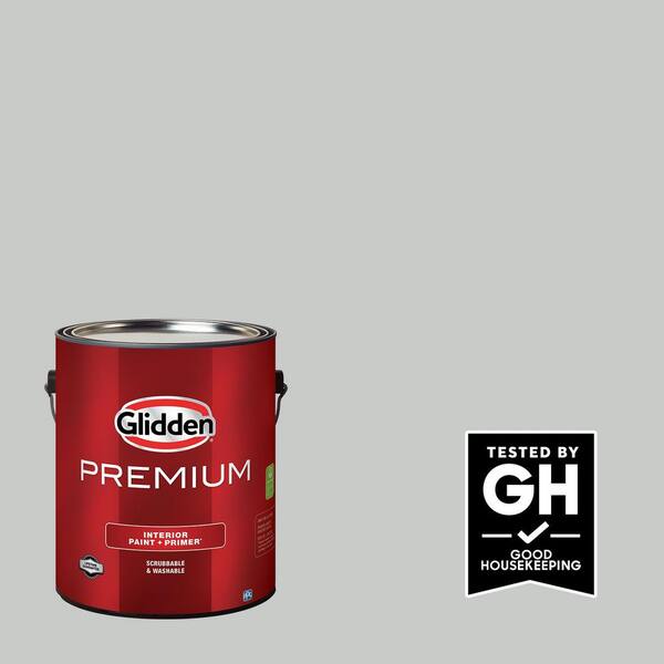 Glidden Premium 1 gal. PPG0994-2 Pittsburgh Gray Flat Interior Latex ...